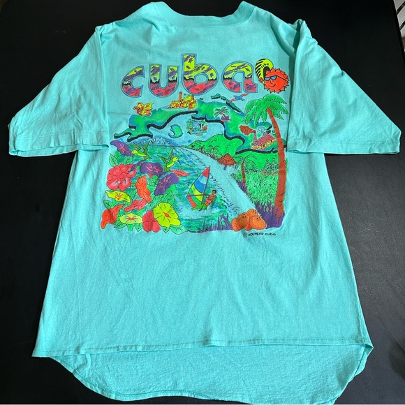 Shirts | Vintage 9s Cuba Beach Shirt Cuban Pride Souvenir Vacation ...